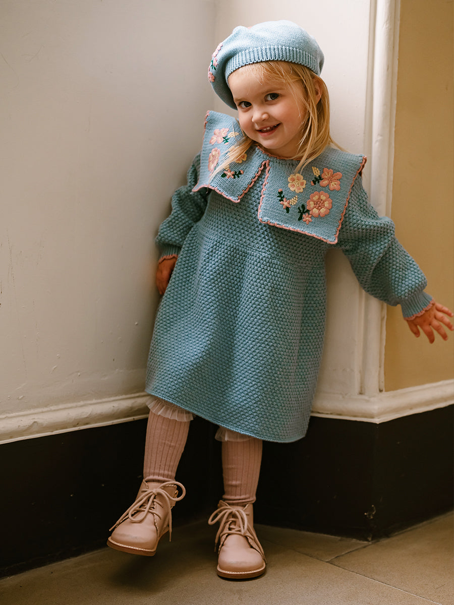 Betty Dress, Aqua Blue – HAPPYOLOGY